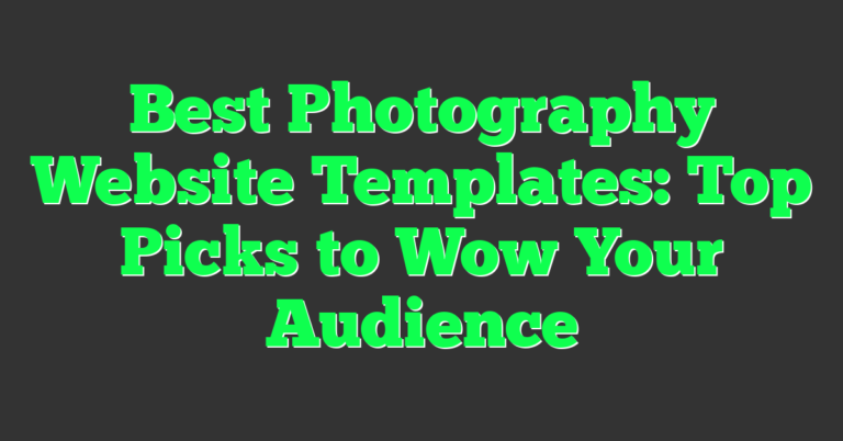 Best Photography Website Templates: Top Picks to Wow Your Audience ...