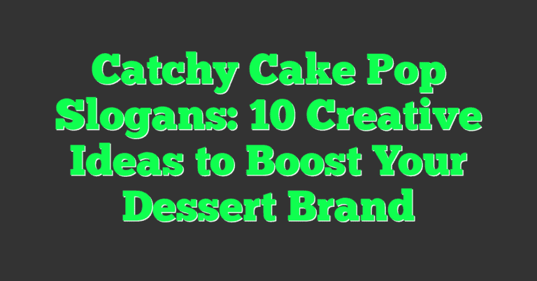 Catchy Cake Pop Slogans: 10 Creative Ideas to Boost Your Dessert Brand ...