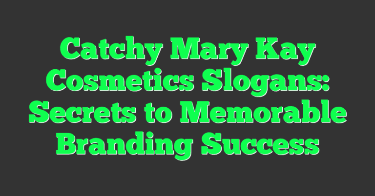 Catchy Mary Kay Cosmetics Slogans: Secrets to Memorable Branding ...