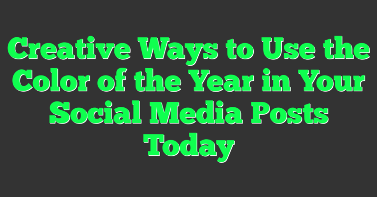 Creative Ways to Use the Color of the Year in Your Social Media Posts ...