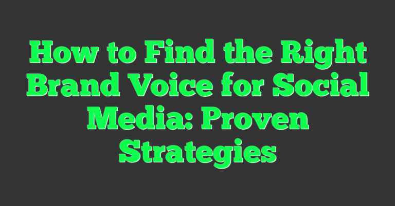 How to Find the Right Brand Voice for Social Media: Proven Strategies ...