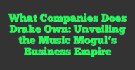 What Companies Does Drake Own: Unveiling the Music Mogul's Business ...