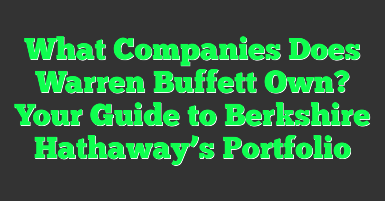 What Companies Does Warren Buffett Own? Your Guide to Berkshire ...