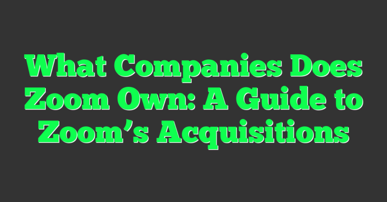 What Companies Does Zoom Own: A Guide to Zoom's Acquisitions - Seriosity